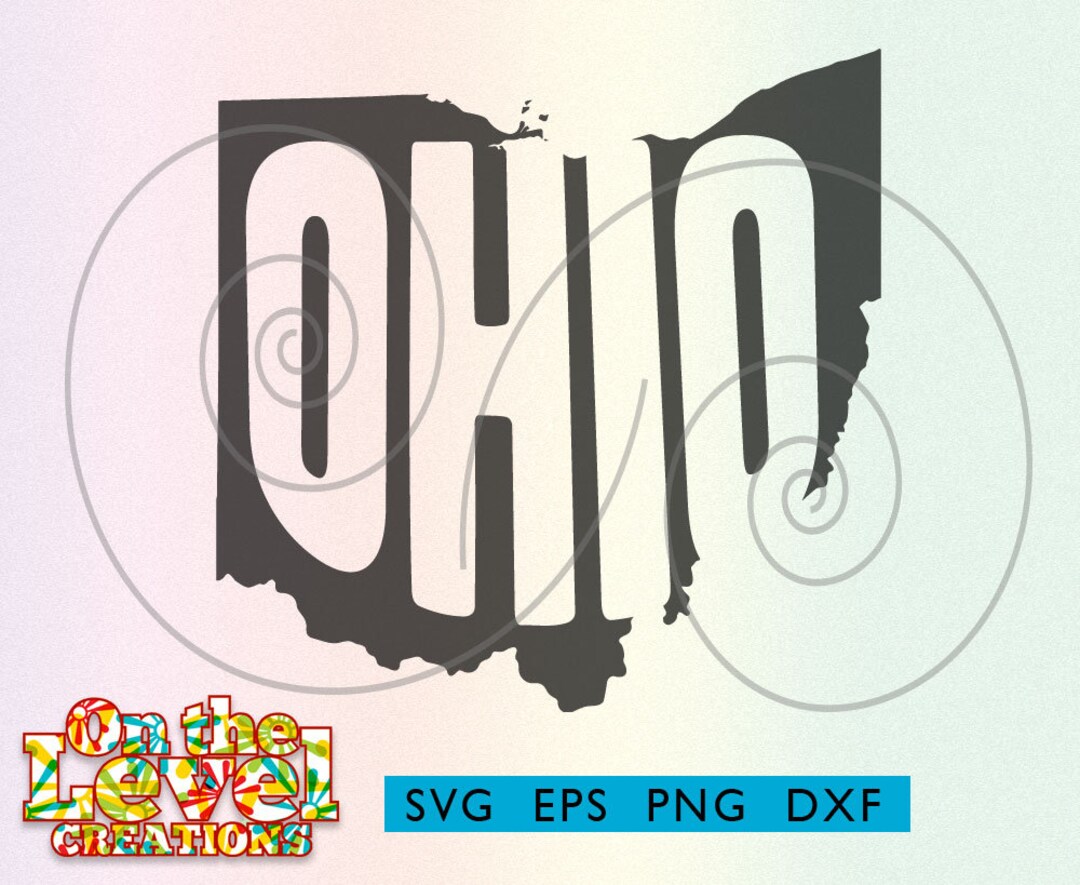 Ohio State Map Sport Cheer Svg Dxf Png Eps Cricut Cutfile School Team ...