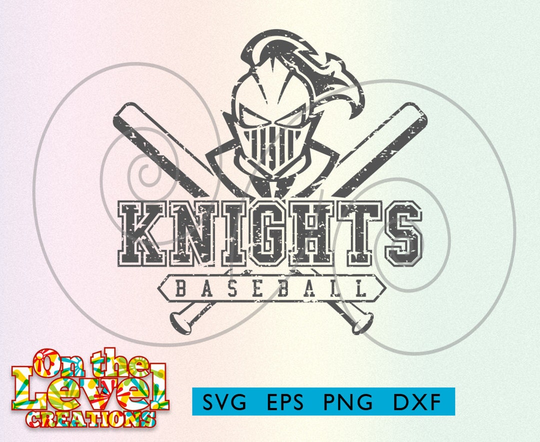 Knights Baseball Black Cutfile Svg Dxf Png Eps Instant Download Vector ...