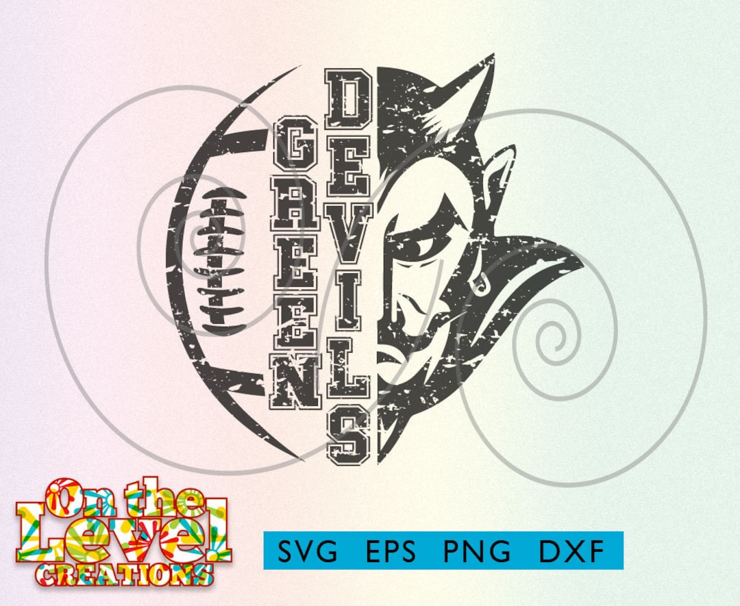 Green Devils Football Svg Dxf Png Eps Cricut Cutfile School Football ...
