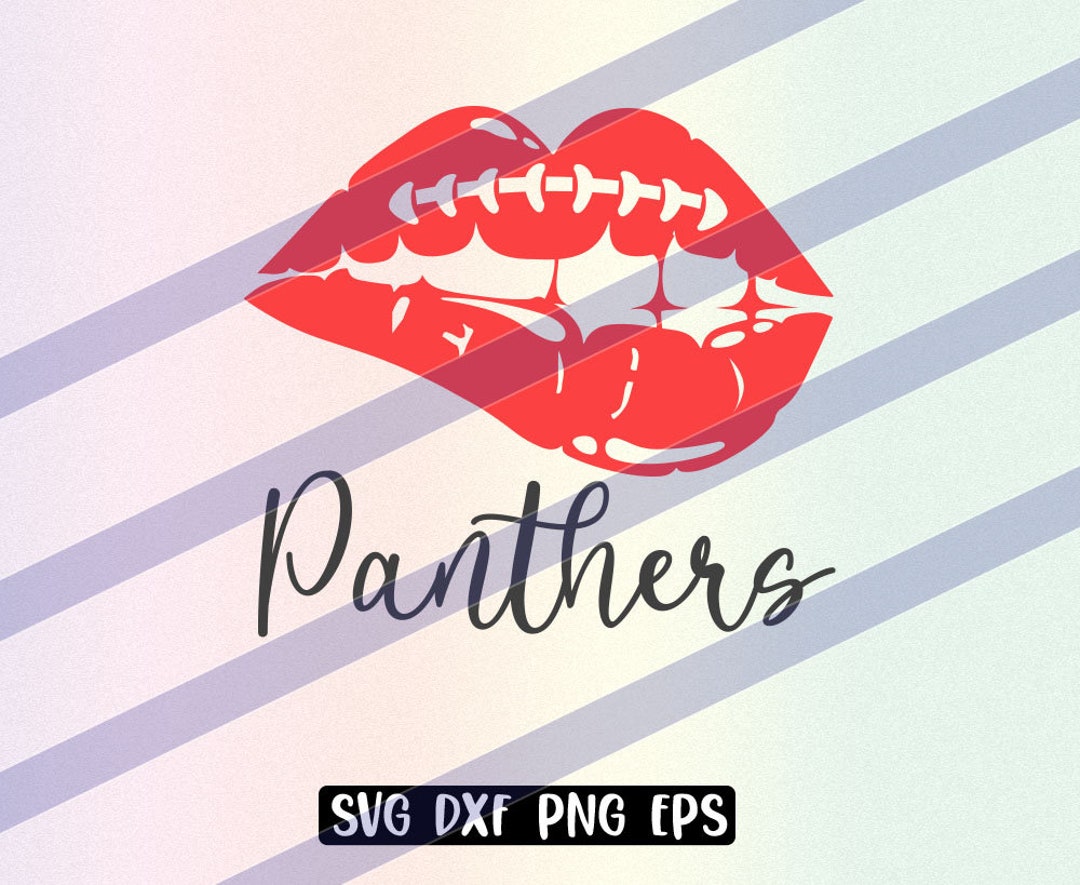 Panthers Football Lips Svg Dxf Png Eps Cricut Cutfile School Football ...