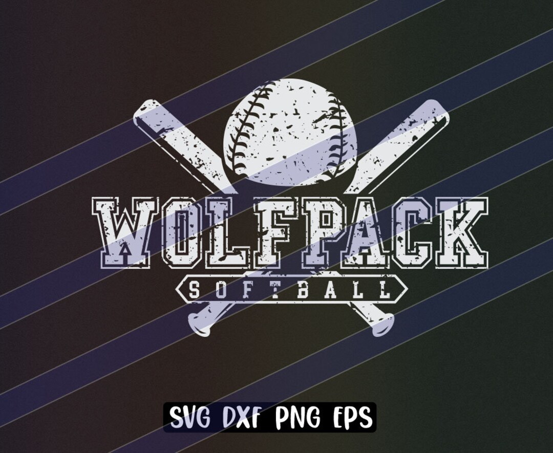 Wolfpack Softball Cutfile Download Svg Dxf Png Eps Instant Download ...