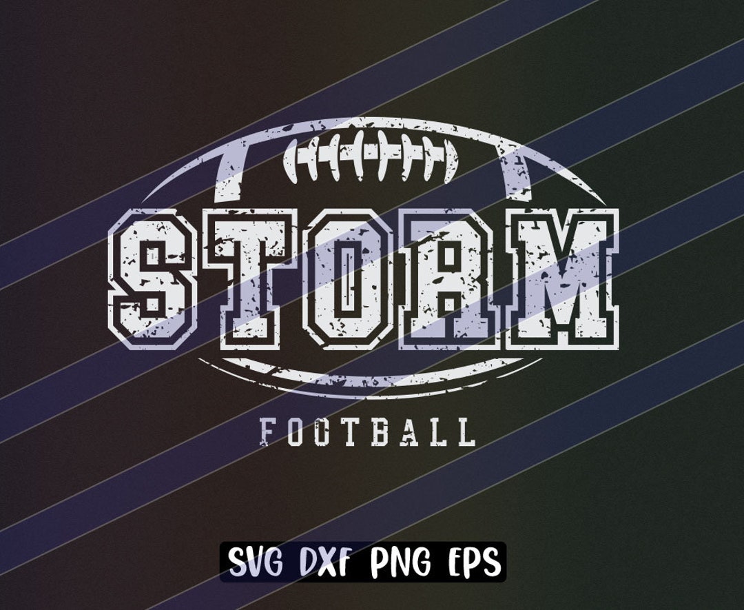 Storm Football Svg Dxf Png Eps Cricut Cutfile School Football Cheer ...