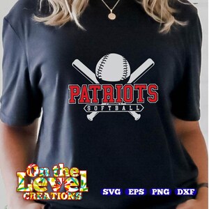 Patriots Softball Logo SVG, Download Only for Cricut Silhouette Cameo ...