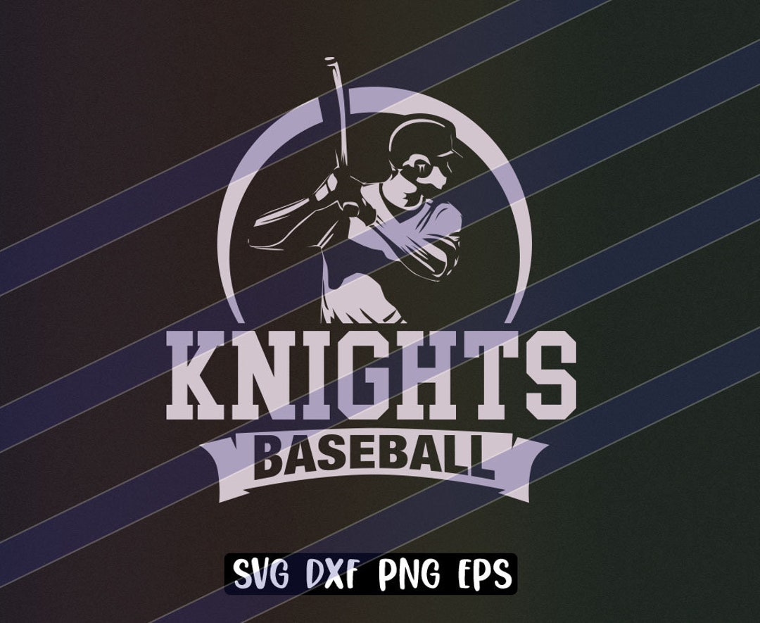 Knights Baseball Player Cutfile Svg Dxf Png Eps Instant Download Vector ...