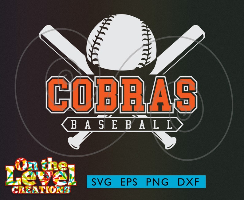 Cobras Baseball Cutfile Download Svg Dxf Png Eps Instant Download ...