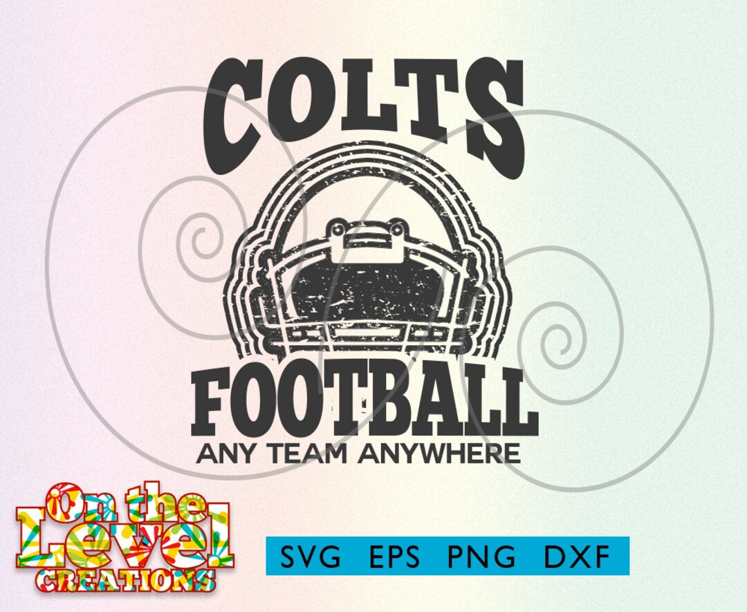 Colts Football Svg Dxf Png Eps Cricut Cutfile School Football Cheer ...