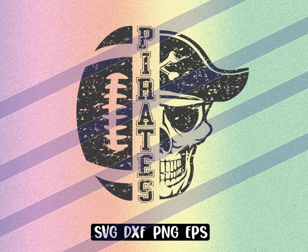 Pirates Football Svg Dxf Png Eps Cricut Cutfile School Cheer Team ...