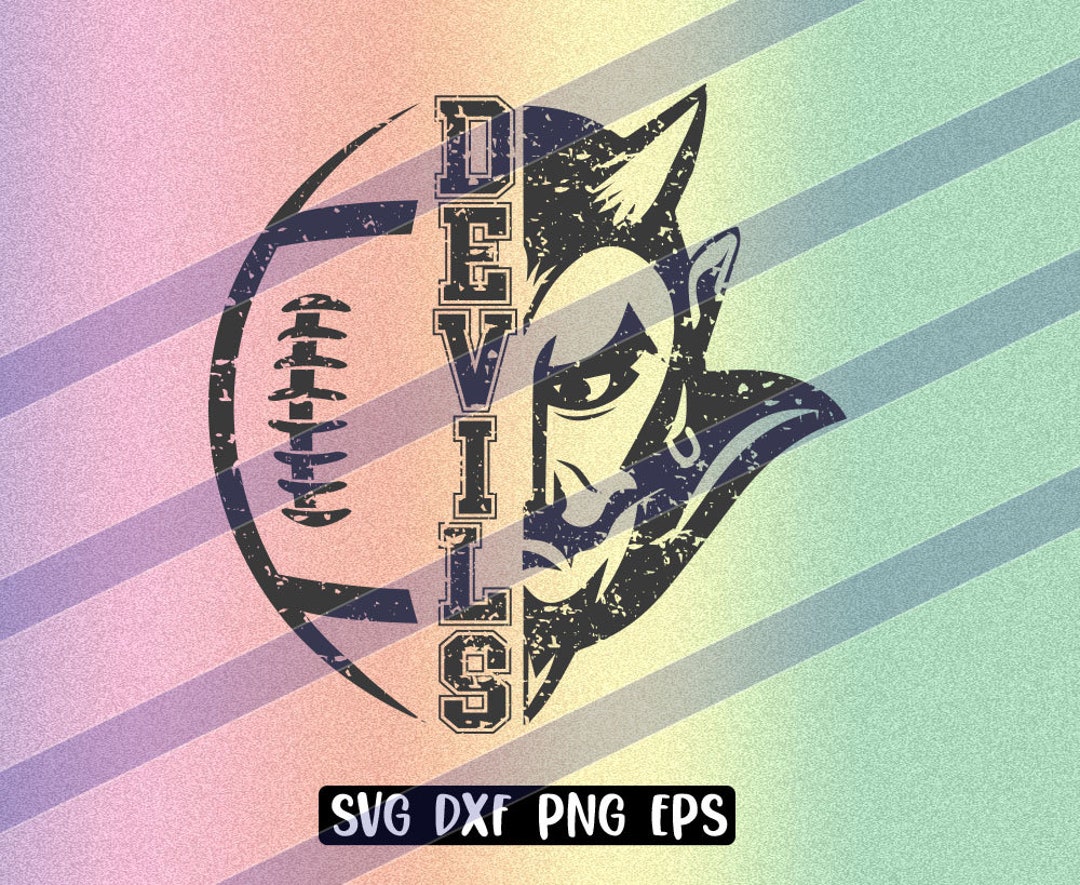 Devils Football Svg Dxf Png Eps Cricut Cutfile School Football Cheer ...