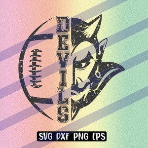 Devils Football Svg Dxf Png Eps Cricut Cutfile School Football Cheer ...