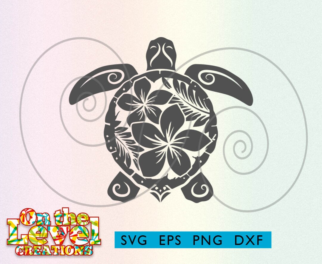 Frangipani Sea Turtle Svg Dxf Png Eps Summer Quote Beach Life Cutfile ...