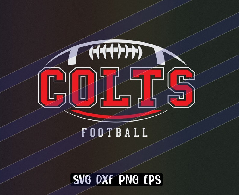Colts Football Svg Dxf Png Eps Cricut Cutfile School Football - Etsy