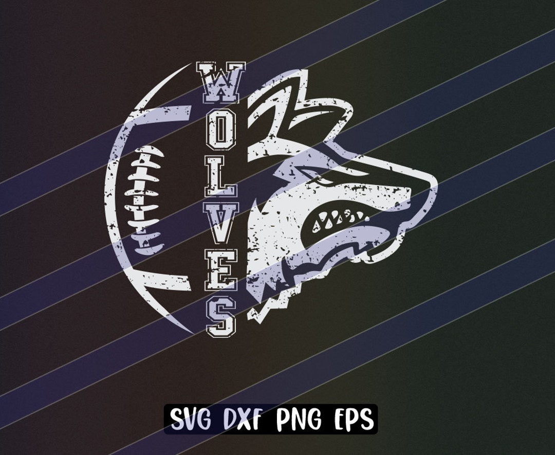 Wolves Football Svg Dxf Png Eps Cricut Cutfile School Football Cheer ...