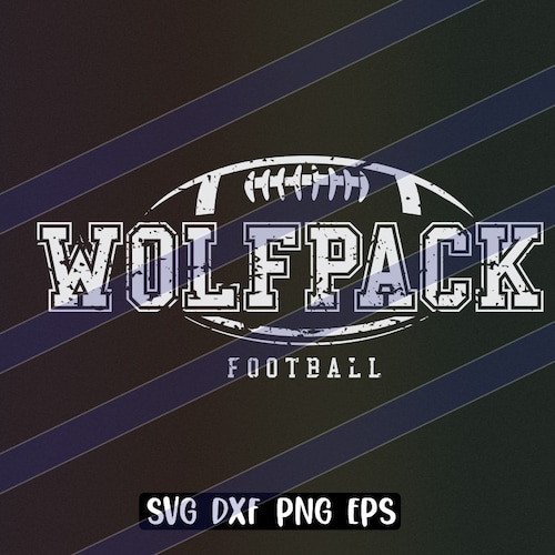 Wolfpack Football Svg Dxf Png Eps Cricut Cutfile School - Etsy