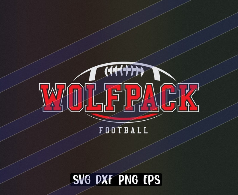 Wolfpack Football Svg Dxf Png Eps Cricut Cutfile School - Etsy