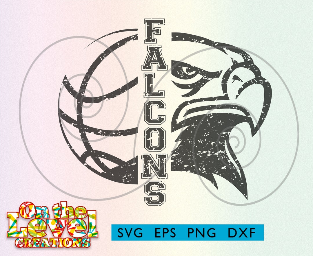 Falcons Basketball Cutfile Download Svg Dxf Png Eps School Spirit ...