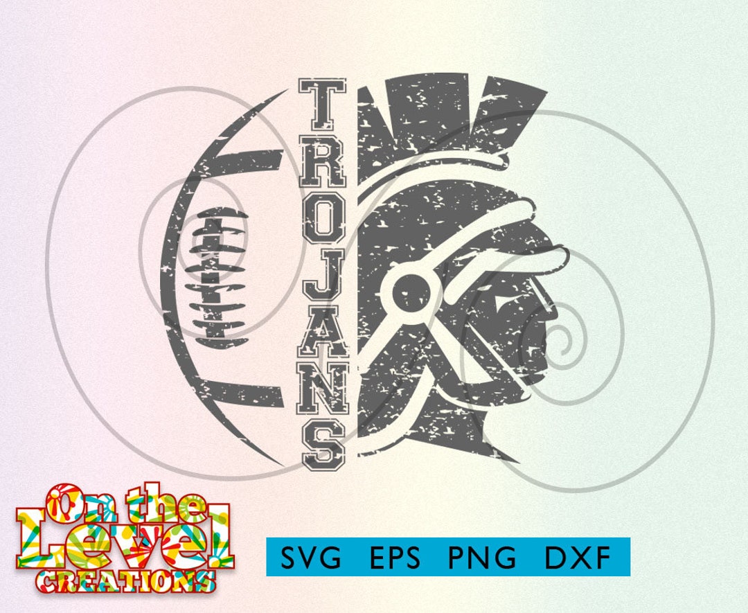 Trojans Football Svg Dxf Png Eps Cricut Cutfile School Football Cheer ...