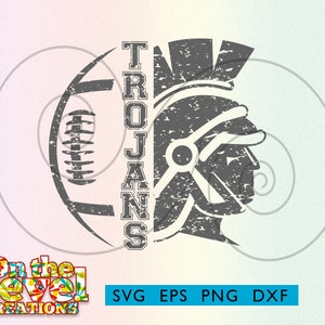 Trojans Football Svg Dxf Png Eps Cricut Cutfile School Football Cheer ...