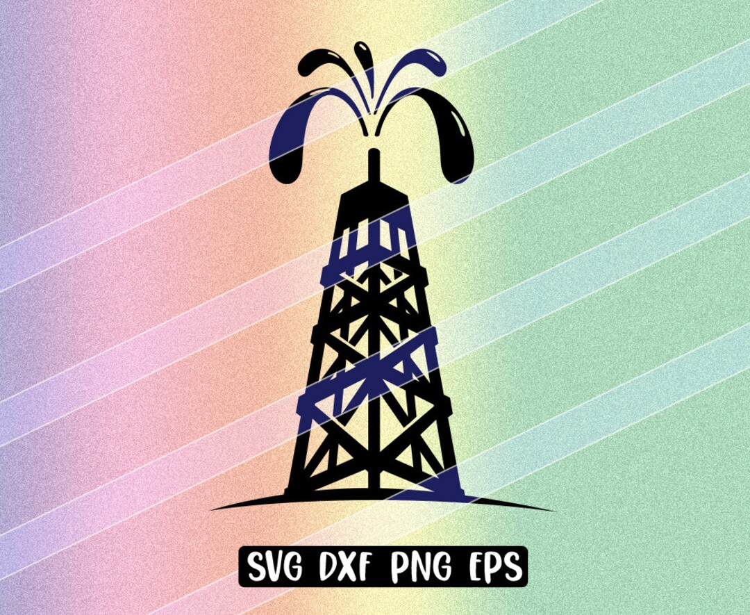 Oil Svg Dxf Png Eps Svg Cutfile Derrick Pump Drill Oil Drilling Oil Rig ...