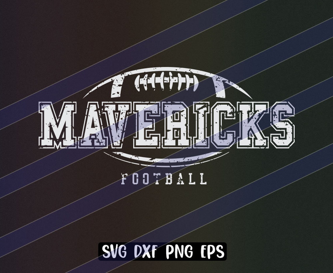 Mavericks Football Svg Dxf Png Eps Cricut Cutfile School - Etsy