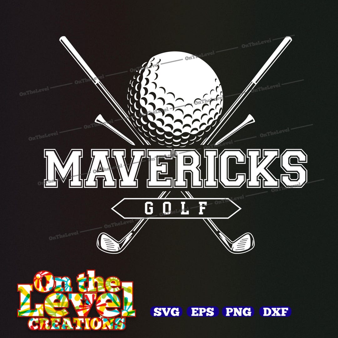 Mavericks Golf Team Logo SVG, Golf Mascot Clipart, Eps Dxf Png Files ...