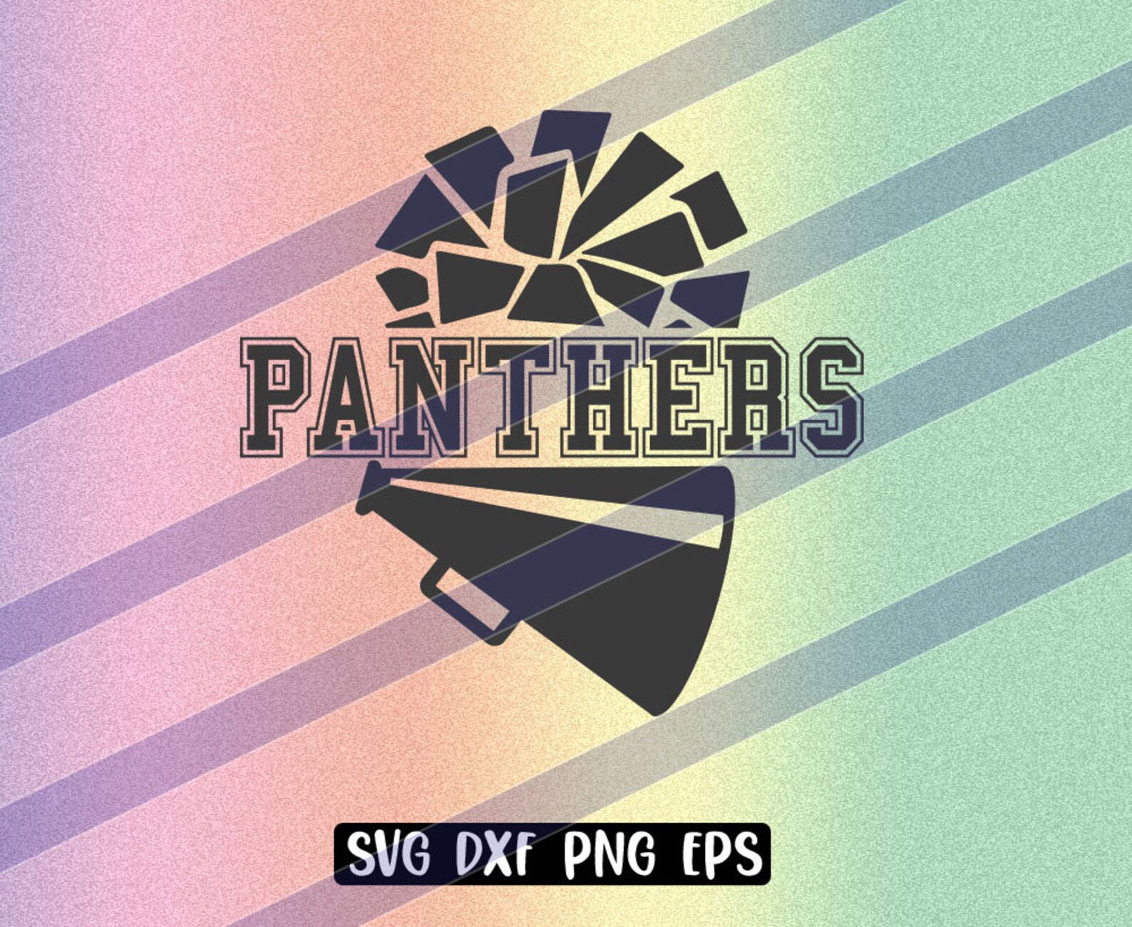 Panthers Cheer Football Baseball Svg Dxf Png Eps Cricut Cutfile School ...