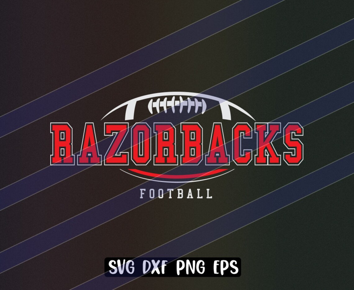 Razorbacks Football Svg Dxf Png Eps Cricut Cutfile School Football ...