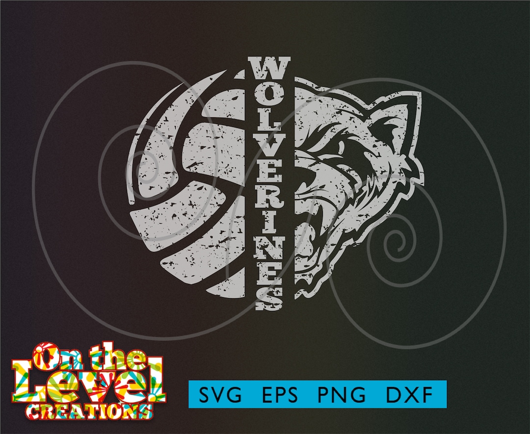 Wolverines Volleyball Cutfile Download Svg Dxf Png Eps School Spirit ...