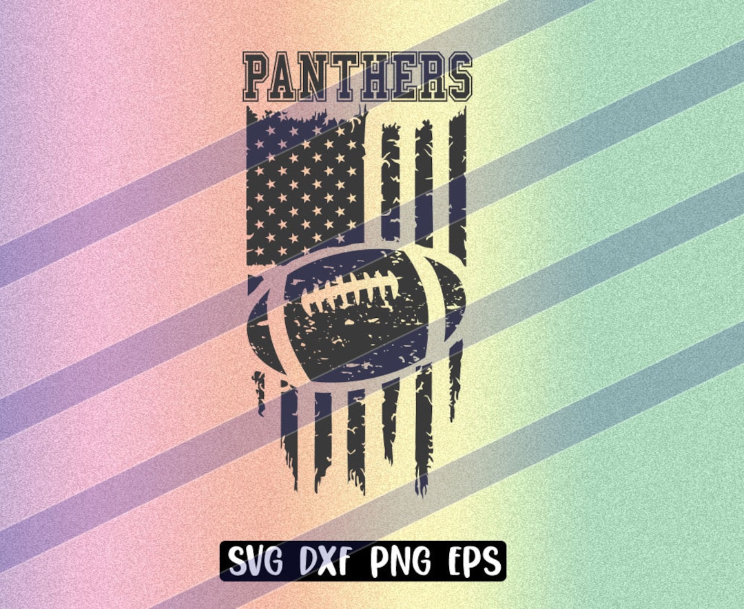 Panthers Football US Flag Svg Dxf Png Eps Cricut Cutfile School ...