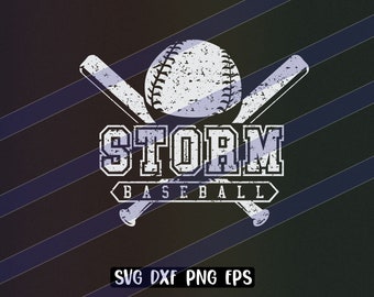 Storm Baseball Logo - Etsy