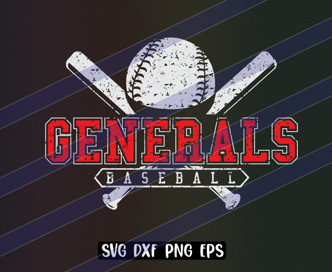 Generals Baseball Cutfile Download Svg Dxf Png Eps Instant Download ...
