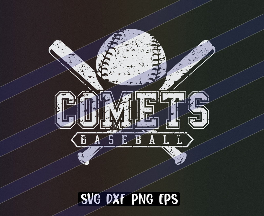 Comets Baseball Cutfile Download Svg Dxf Png Eps Instant Download ...