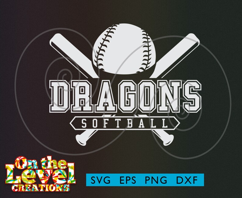 Dragons Softball Cutfile Download Svg Dxf Png Eps Instant - Etsy