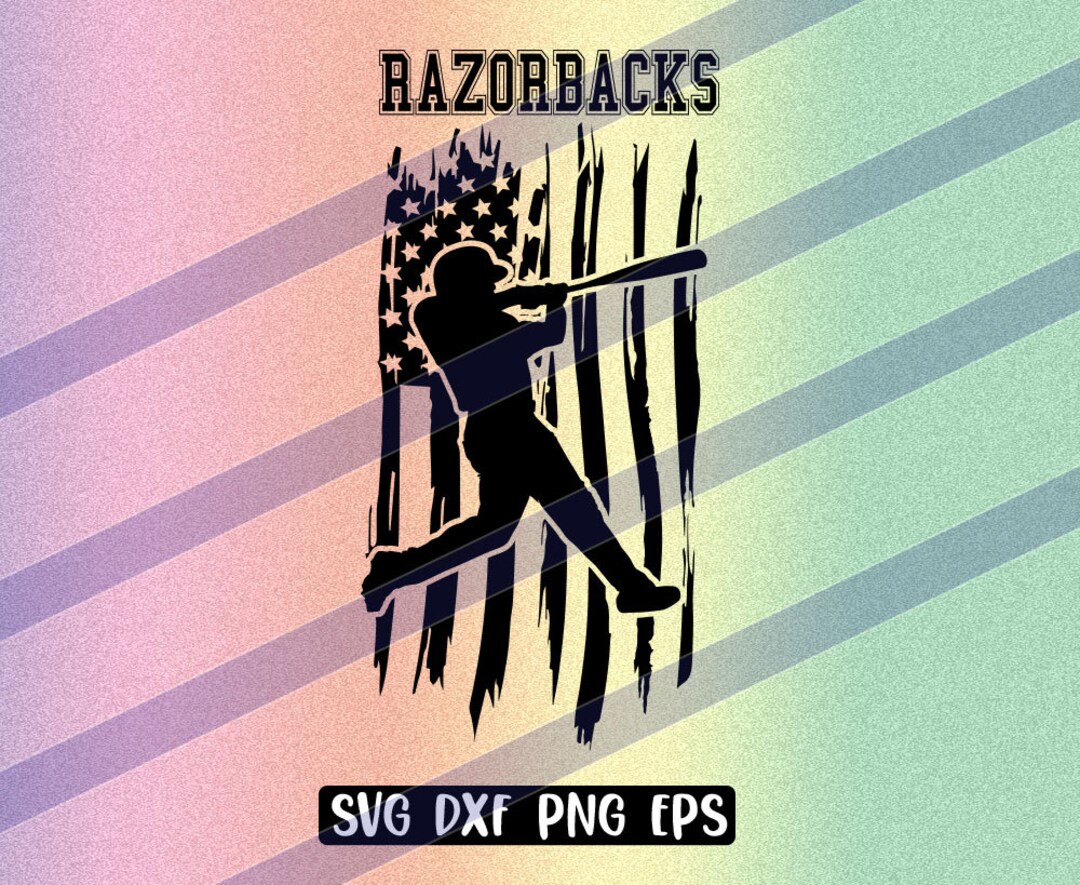 Razorbacks Baseball US Flag Cutfile Download Svg Dxf Png Eps - Etsy