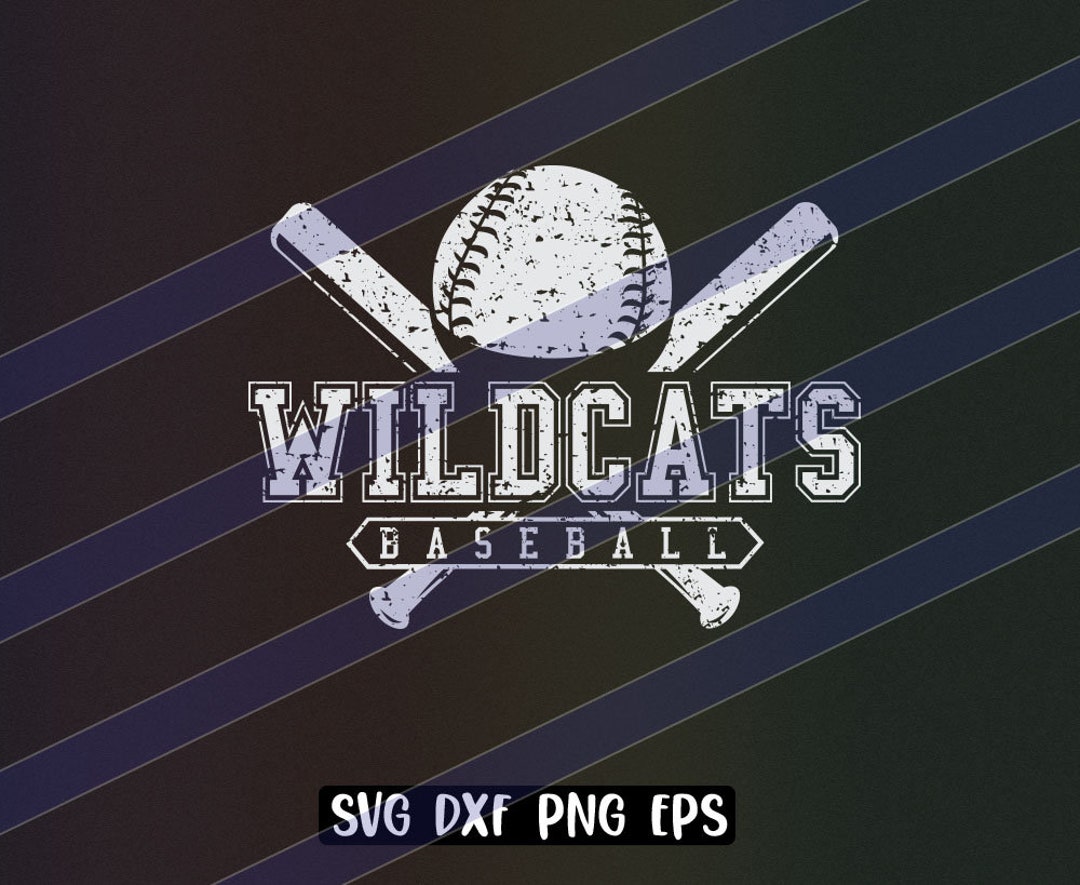 Wildcats Baseball Cutfile Svg Dxf Png Eps Instant Download Vector ...