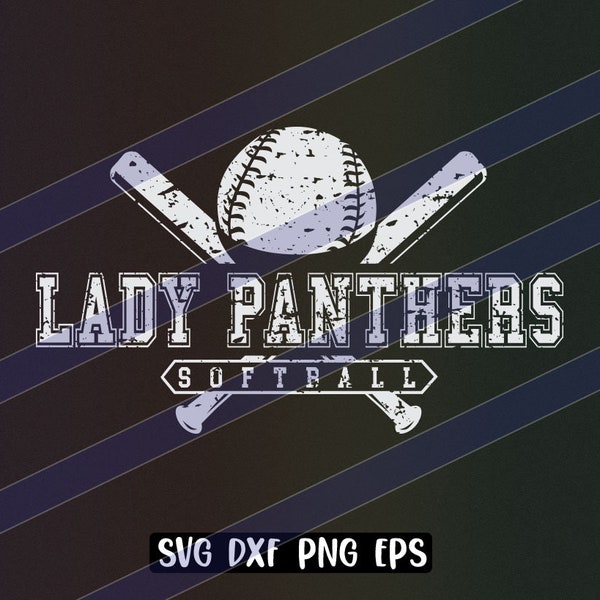 Lady Panthers Softball Png - Etsy