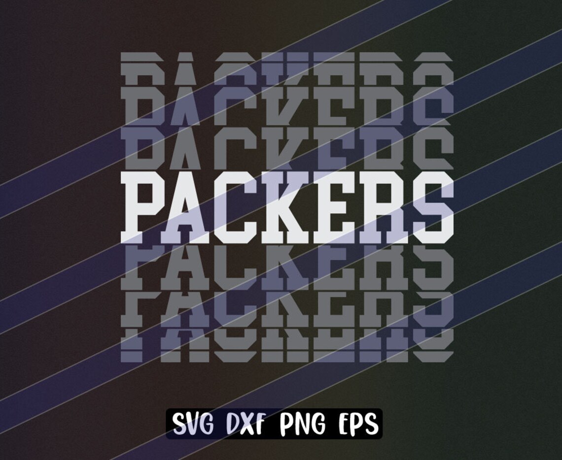Packers Stacked Svg Dxf Png Eps Cricut Cutfile School Cheer - Etsy