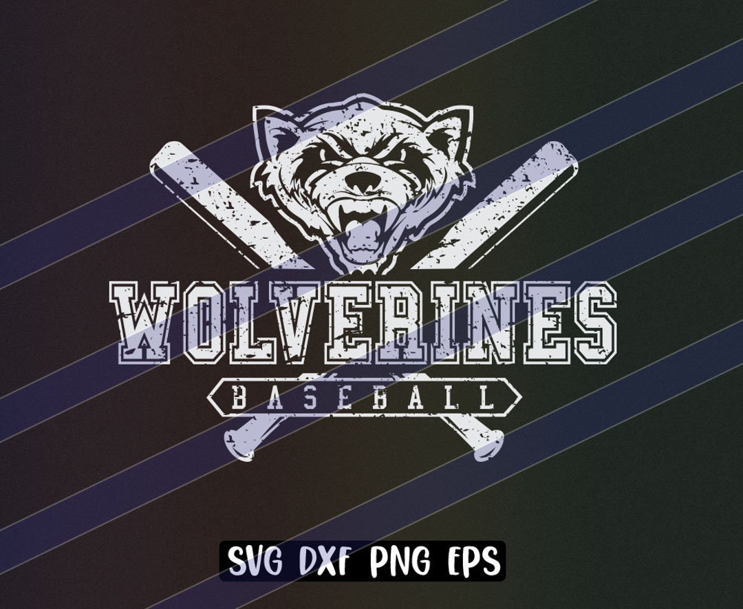 Wolverines Baseball Cutfile Svg Dxf Png Eps Instant Download Vector ...