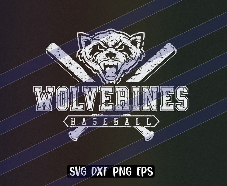 Wolverines Baseball Cutfile Svg Dxf Png Eps Instant Download - Etsy