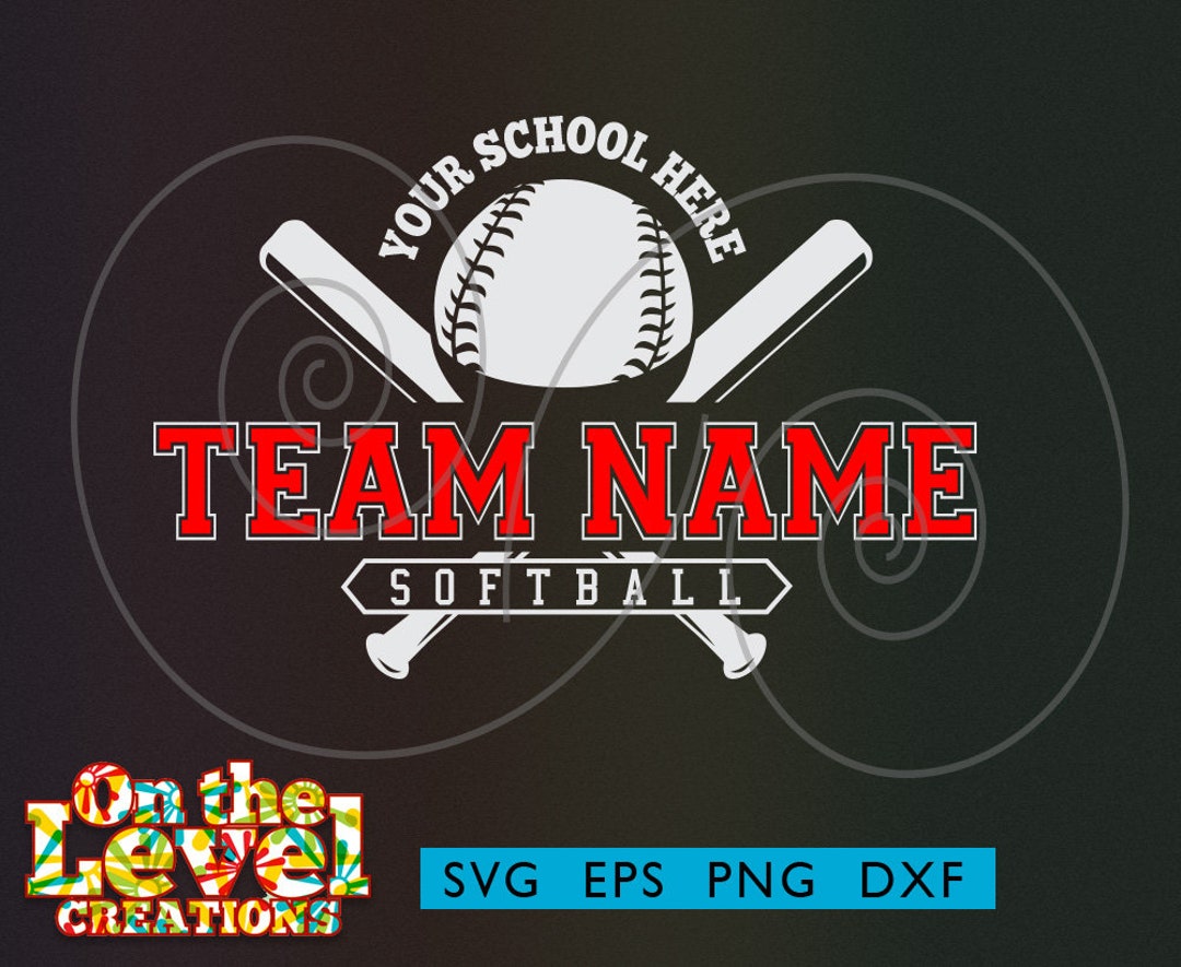 Custom Personalised Softball DIY Logo Cutfile Download Svg Dxf Png Eps ...