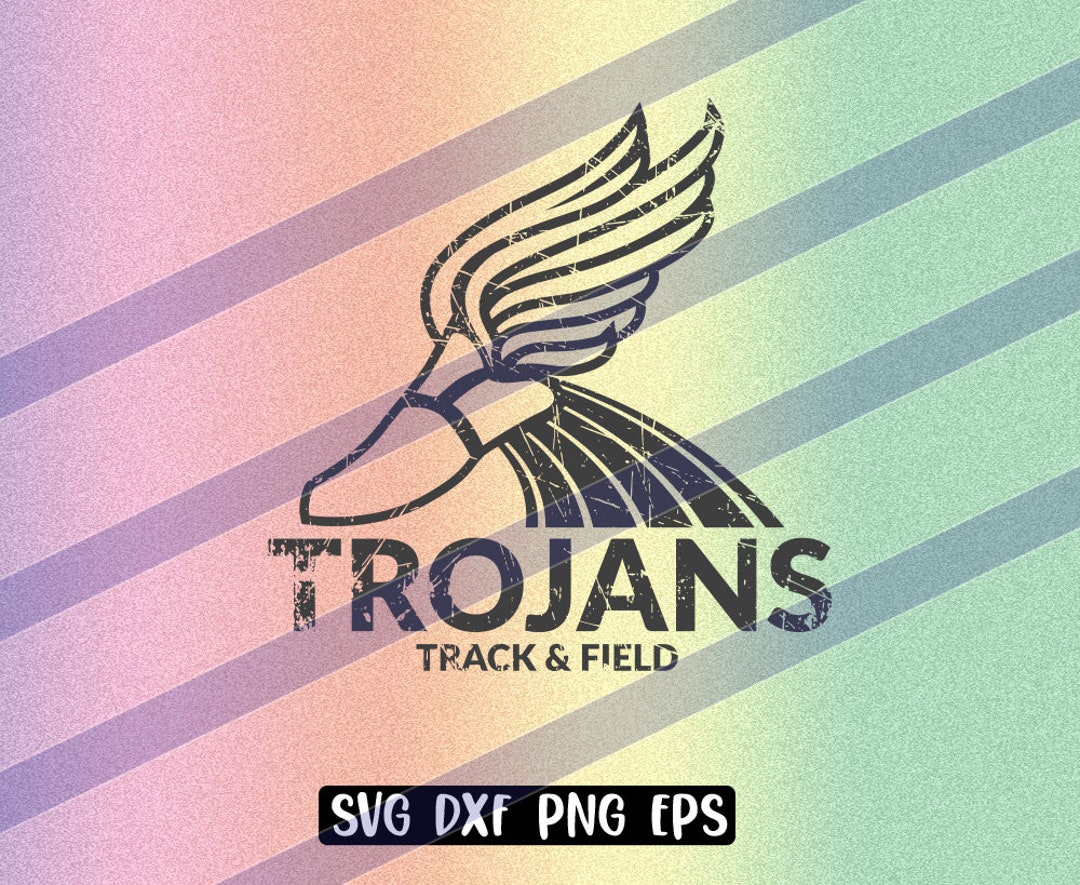 Trojans Track and Field Svg Dxf Png Eps Cricut Cutfile School Football ...
