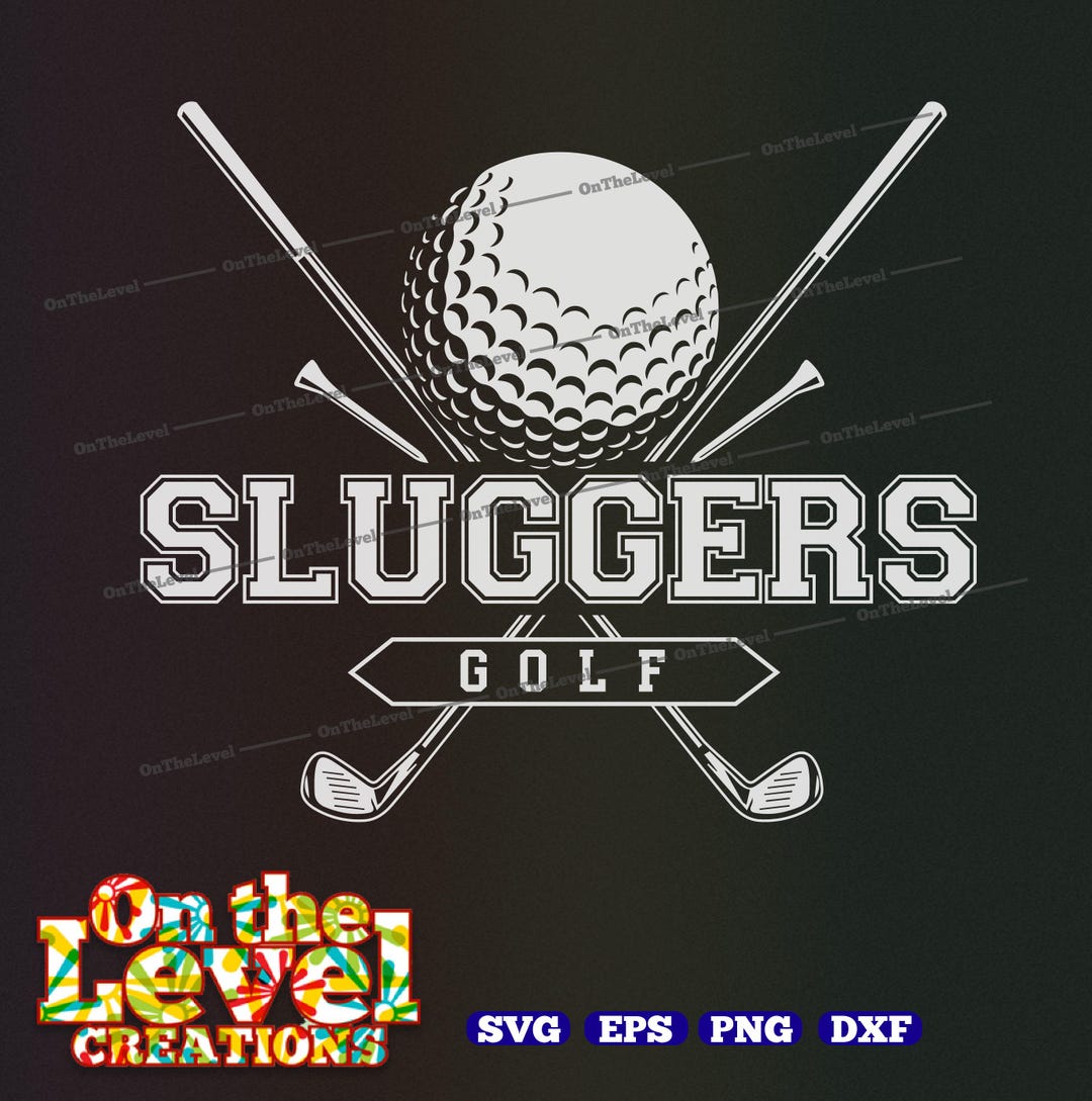 Sluggers Golf Team Logo SVG, Golf Mascot Clipart, Eps Dxf Png Files for ...