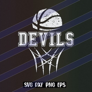 Devils Basketball Cutfile Download Svg Dxf Png Eps School Spirit ...
