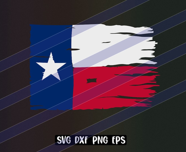 Texas Flag Png Eps Svg Dxf Instant Download Cricut Cutfile - Etsy