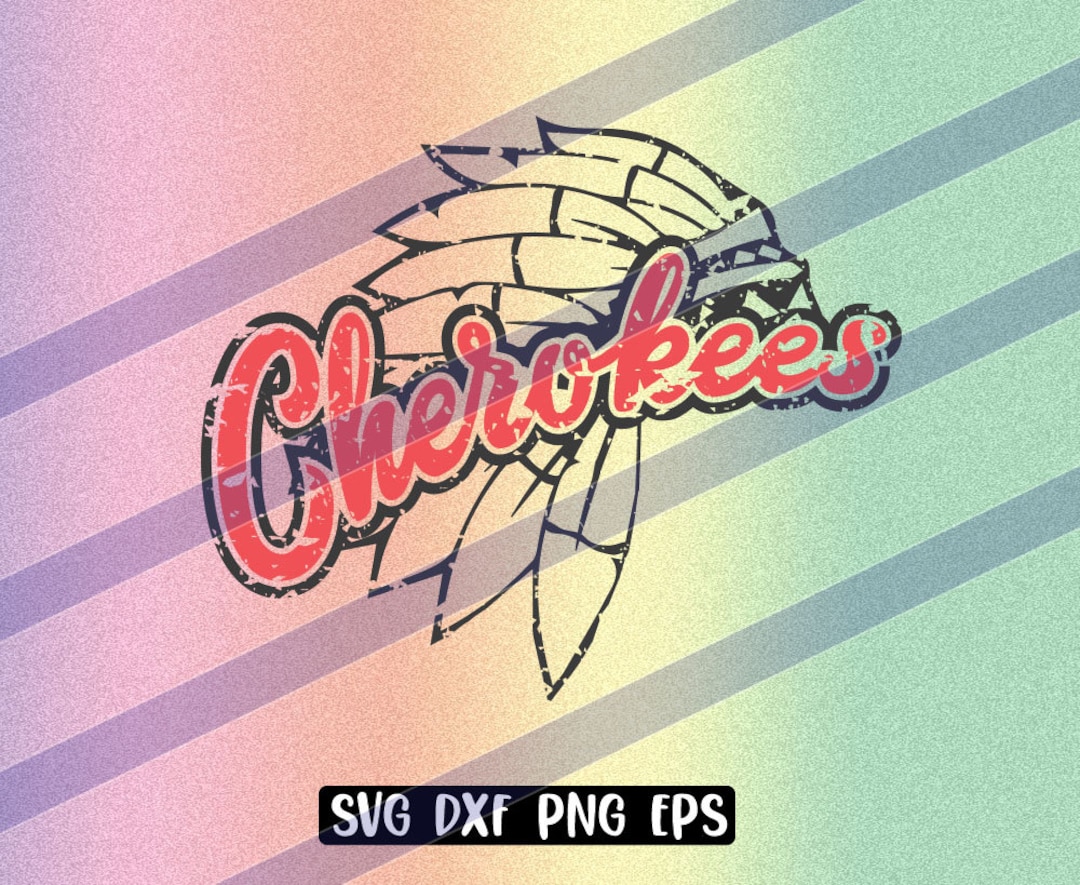 Cherokees Head Dress Svg Dxf Png Eps Cricut Cutfile School Football ...