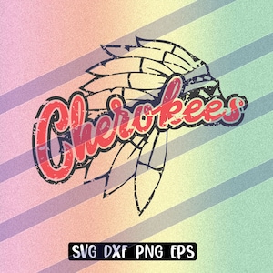 Cherokees Head Dress Svg Dxf Png Eps Cricut Cutfile School Football ...
