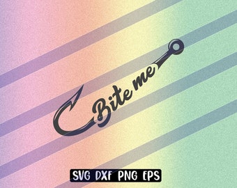 Hook Bite Me Svg - Etsy