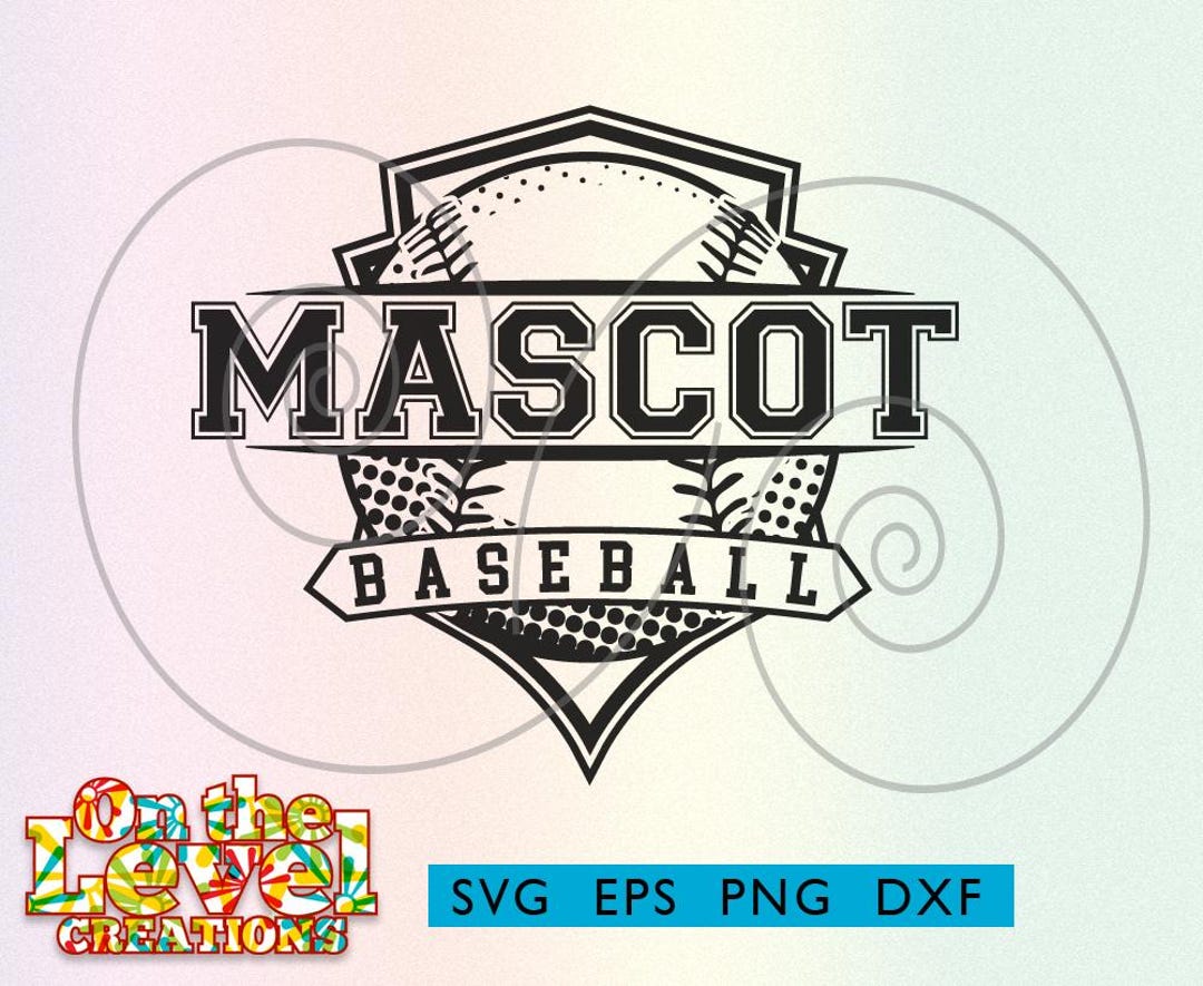 DIY Baseball Shield Ball Mascot Logo Custom Cutfile Download Svg Dxf ...