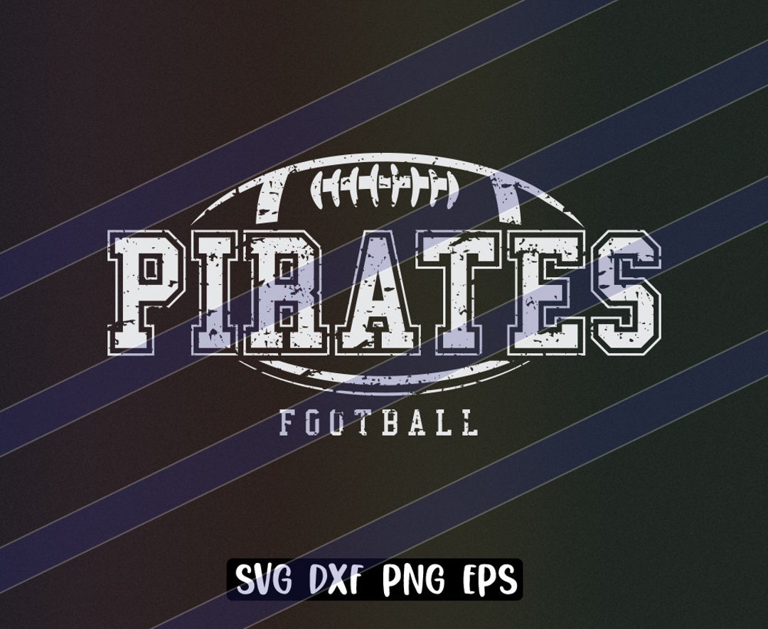 Pirates Football Svg Dxf Png Eps Cricut Cutfile School - Etsy
