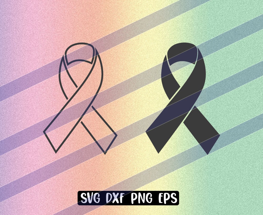 Cancer Ribbon Svg Dxf Png Eps Instant Download Silhouette Cameo Cricut ...