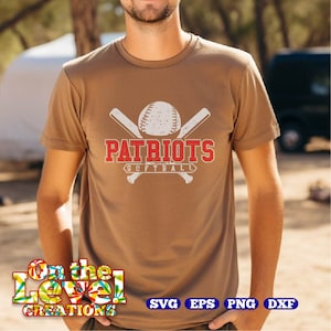 Patriots Softball Logo SVG, Download Only for Cricut Silhouette Cameo ...